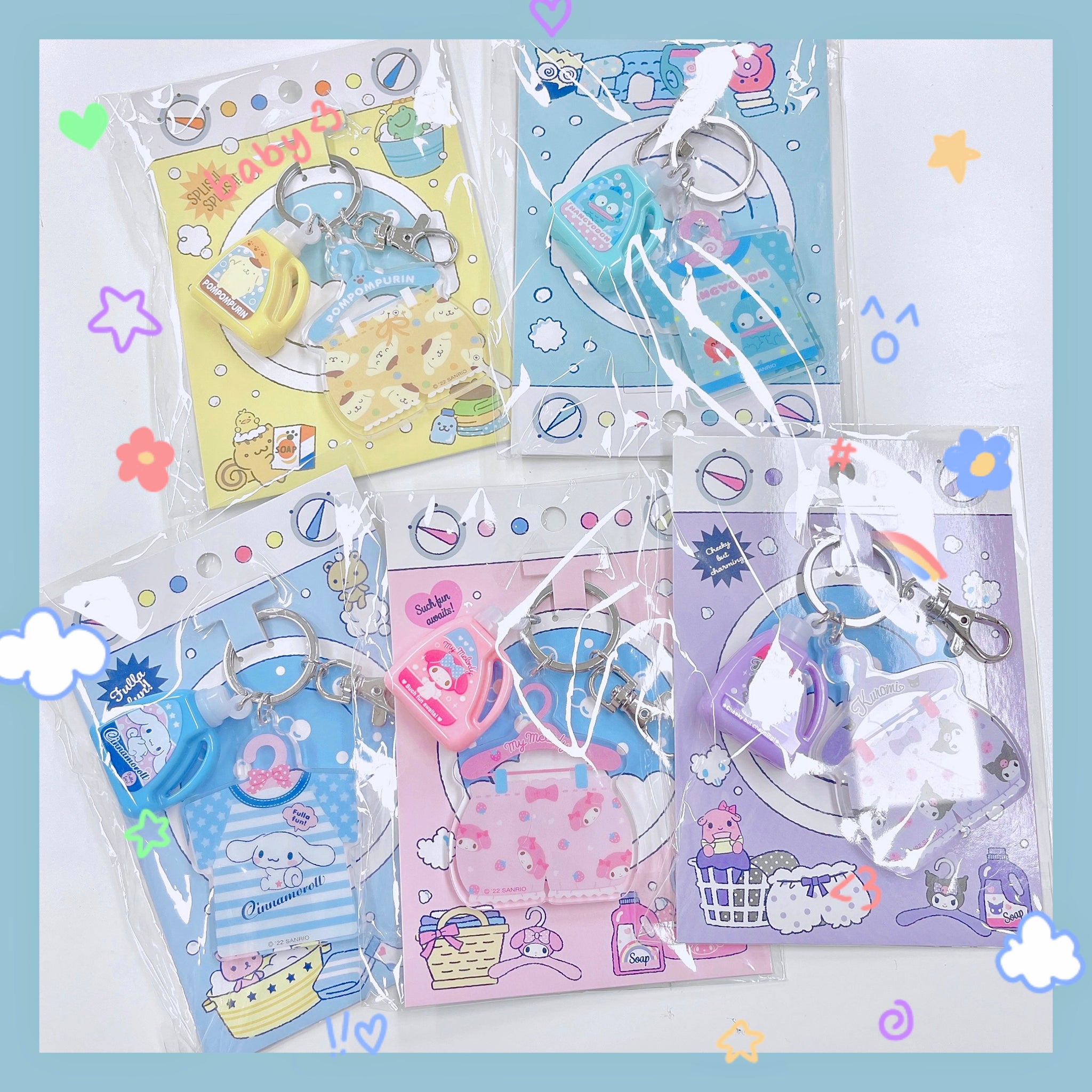 Sanrio Hangyodon Laundry Day Acrylic Keychain – Pieceofcake0716